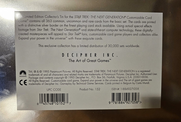 Decipher | Star Trek The Next Generation Customizable Card Game ...