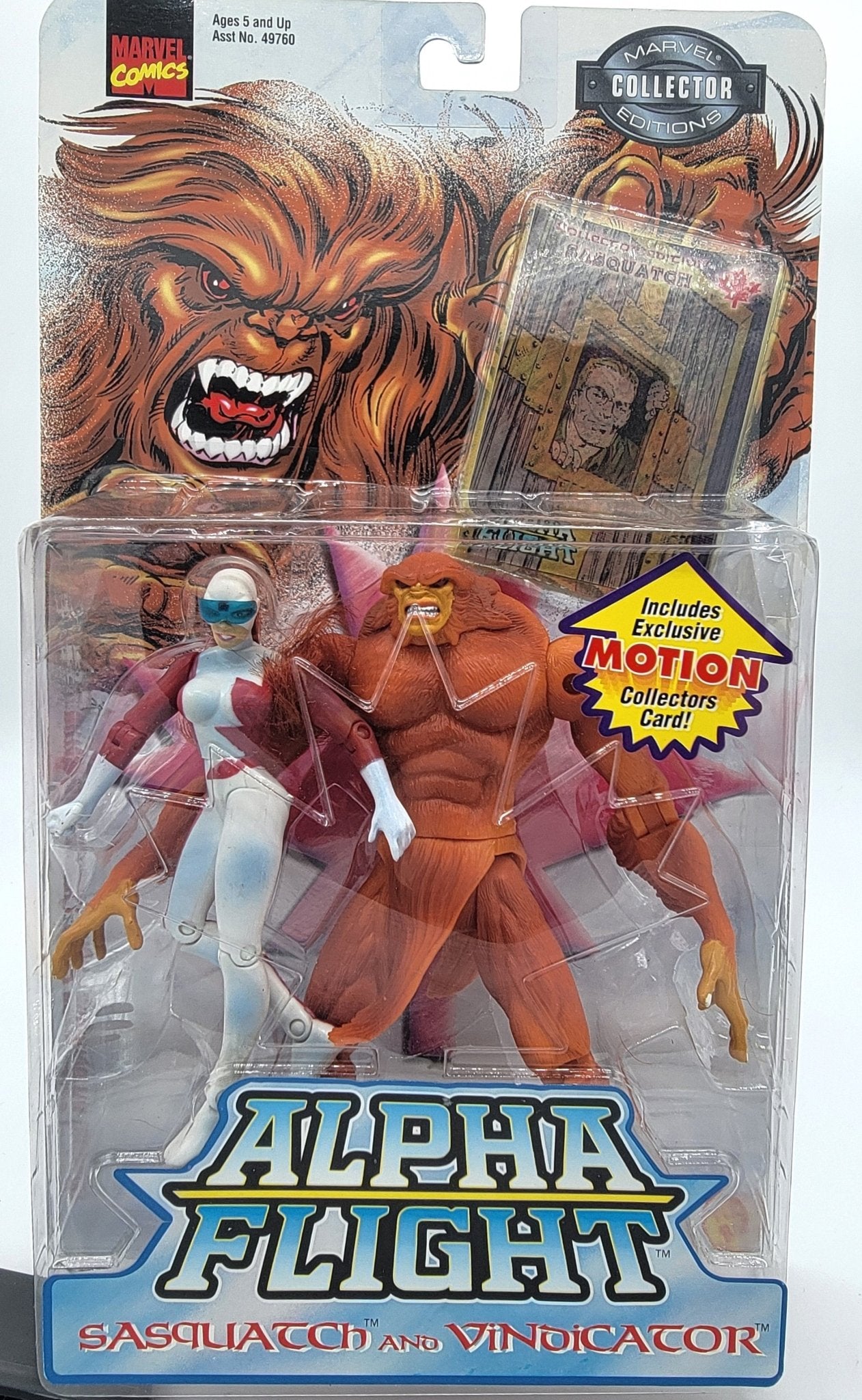 Toy Biz | Alpha Flight - Sasquatch & Vindicator with Collectors Card ...