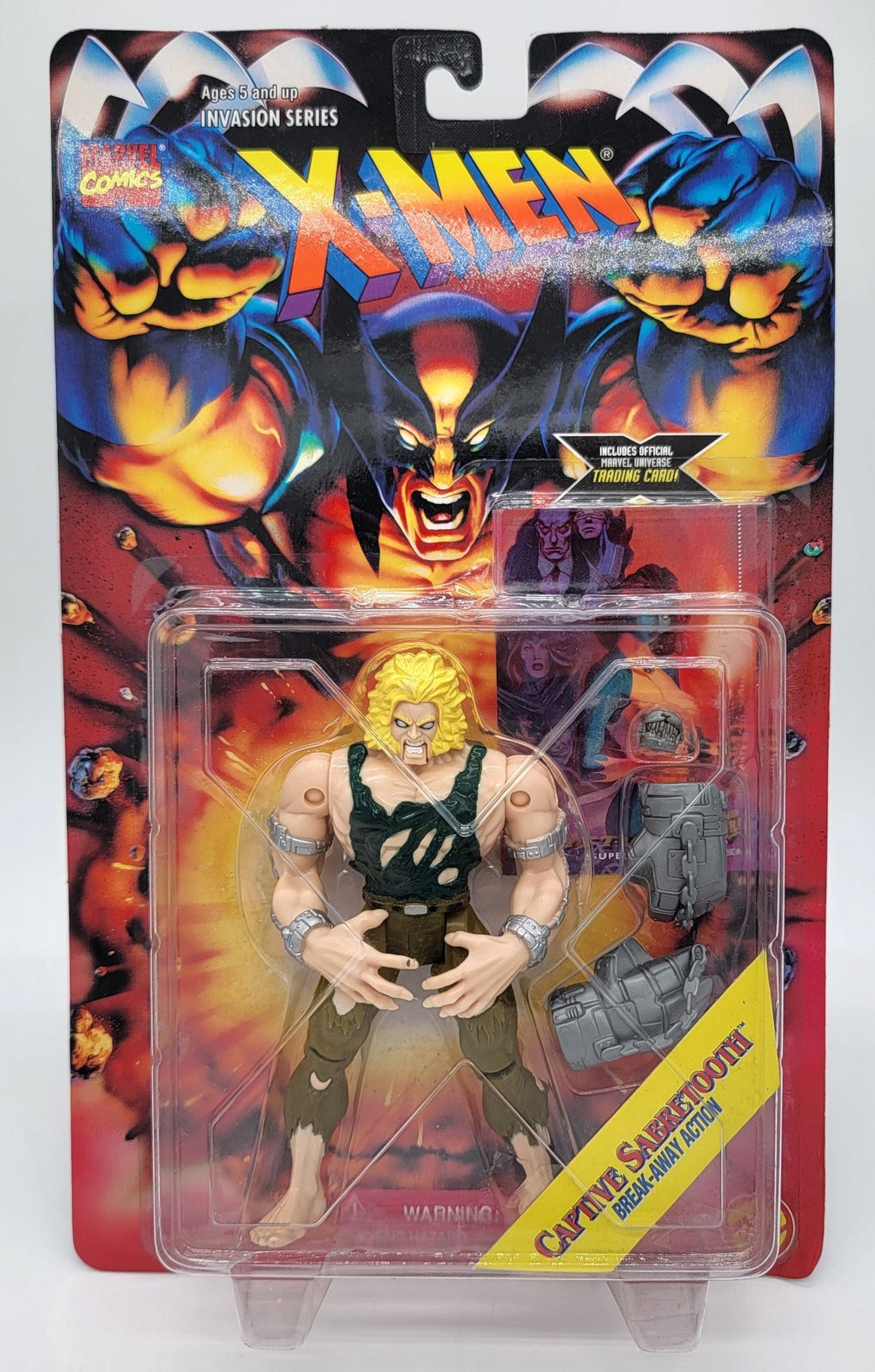 Toy Biz | Invasion Series X-Men Captive Sabertooth 1995 | Vintage ...